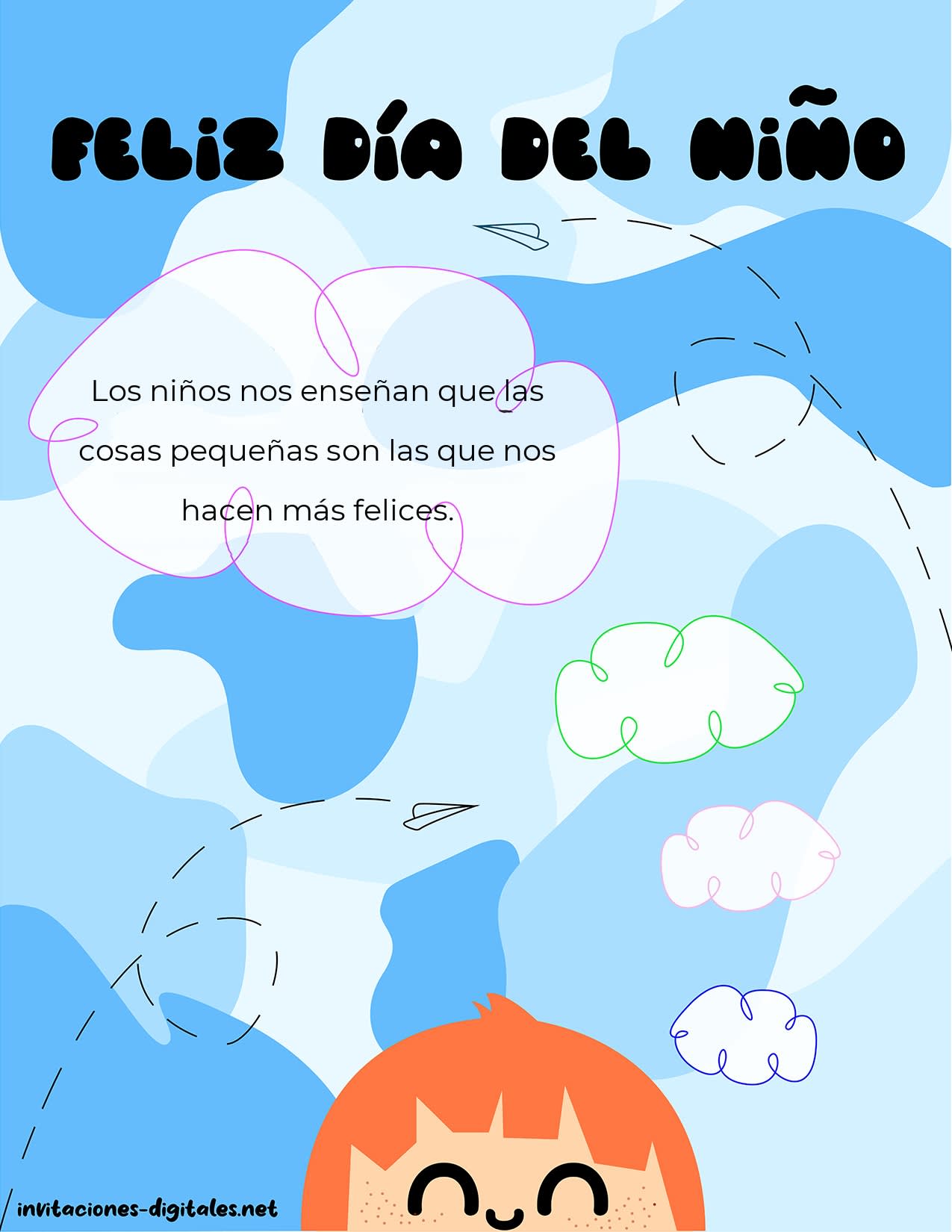 Tarjeta Para El Día Del Niño Invitaciones Digitales